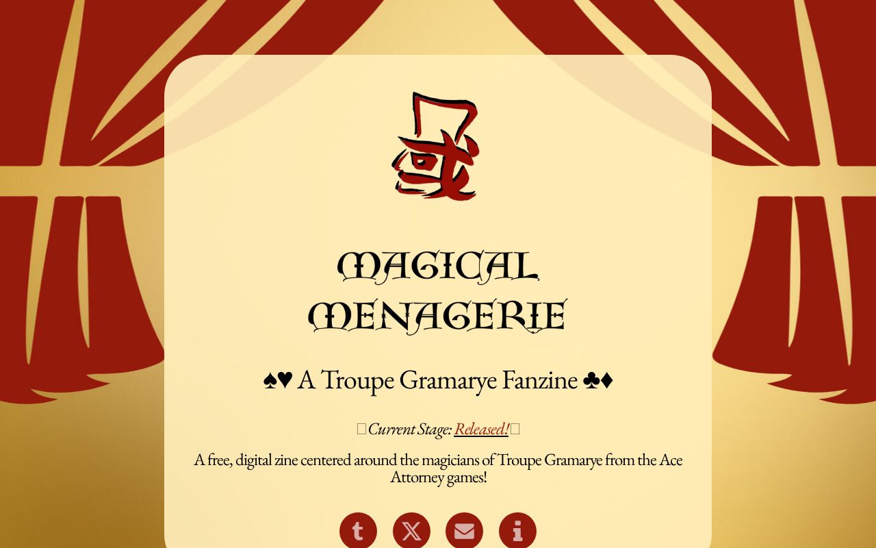 ♠♥ Magical Menagerie Zine ♣♦